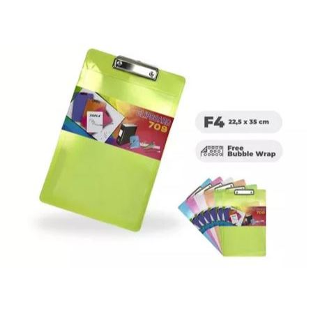 Jual Clipboard plastik mika Topla 709 transparant papan jalan Folio F4 ...