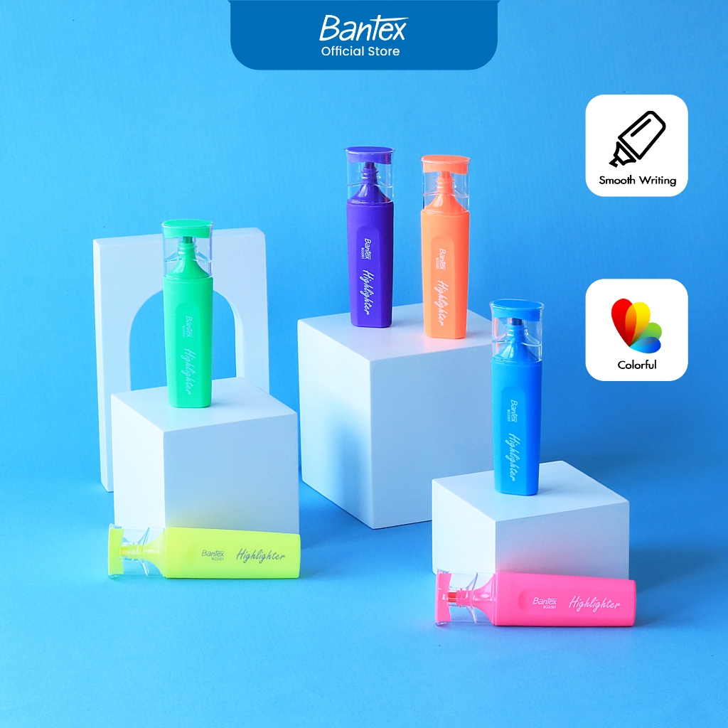 Jual Bantex Highlighter / Text Marker / Penanda Teks Warna Fluorescent ...