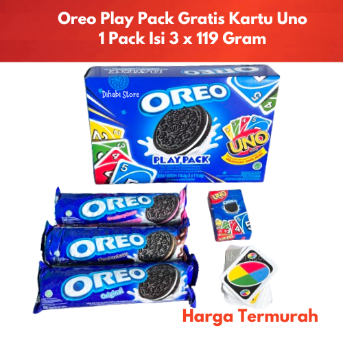 Jual Oreo Play Pack Gratis Kartu Uno 1 Pack Isi 3 Pcs Oreo x 119 Gram ...