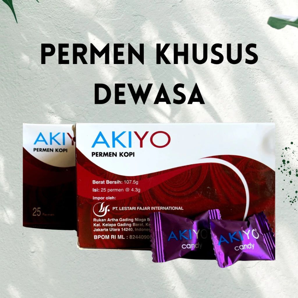 Jual obat kuat permen akiyo 1 box isi 25 pcs | Shopee Indonesia