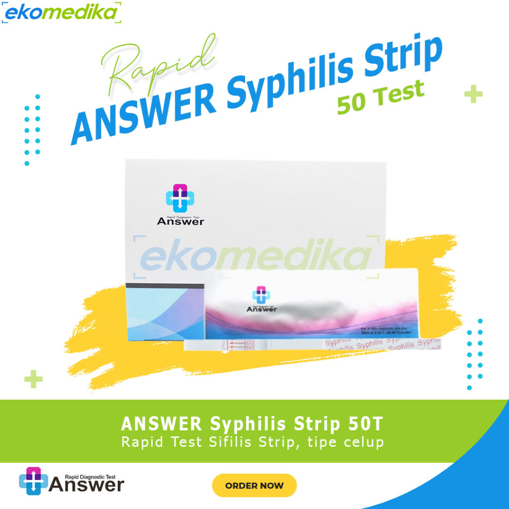 Jual Answer Syphilis Strip 50T | Alat Tes Syphilis Device isi 25 Answer ...