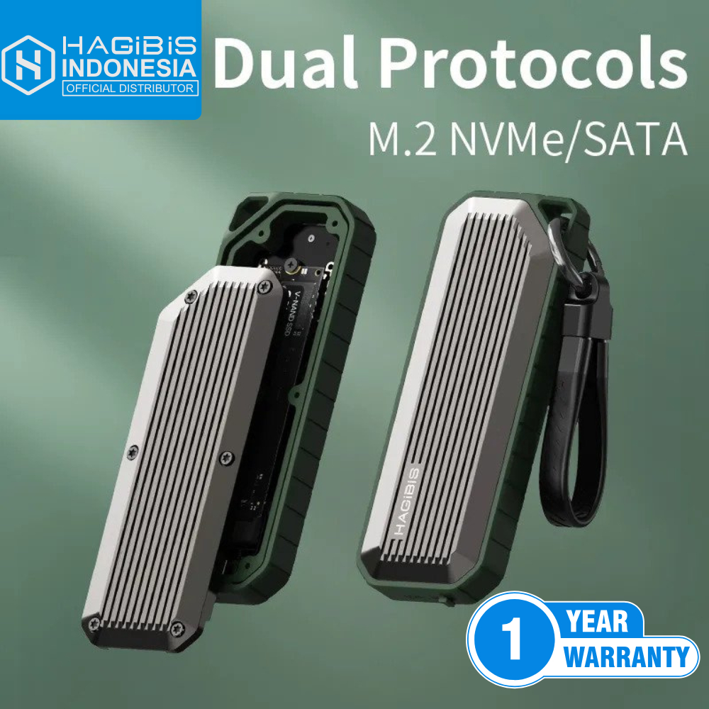 Jual Hagibis MC10 M2 SSD Case NVMe NGFF SATA Dual Protocol SSD Enclosure M.2 to USB 3.1 Gen2 ...