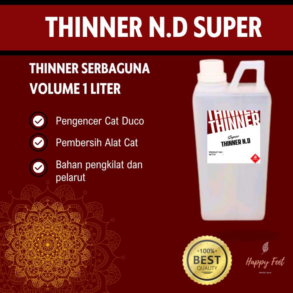 Jual THINNER ND SUPER 1 LITER - THINNER SERBA GUNA | Shopee Indonesia