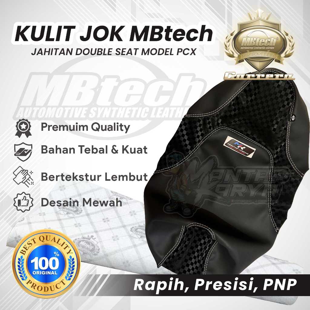 Jual KULIT JOK MBTECH ORIGINAL JAHITAN DOUBLE SEAT MODEL PCX | Shopee ...