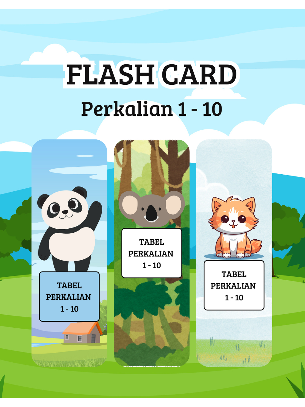 Jual FLASHCARD TABEL PERKALIAN, PEMBAGIAN, PENGURANGAN DAN PENJUMLAHAN ...