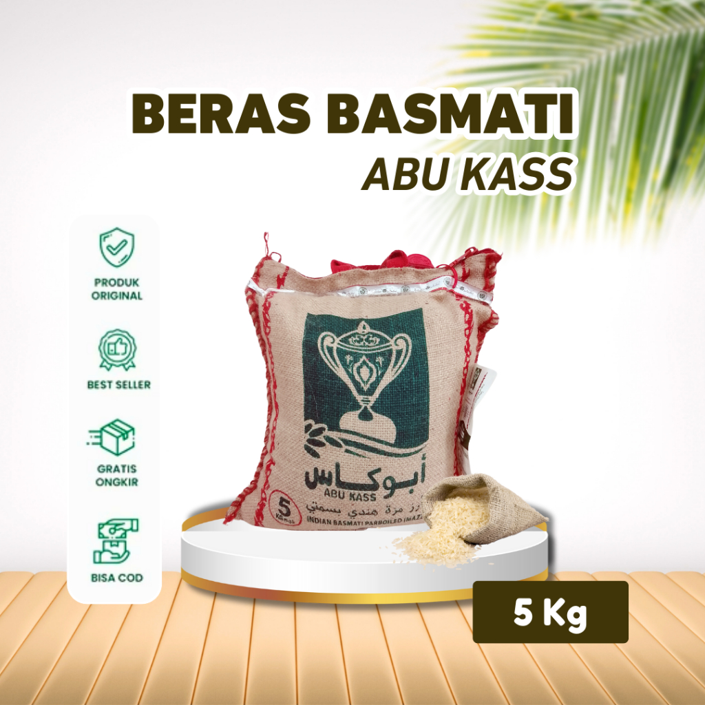 Jual Beras Basmati Abu Kass 5 kg | Nasi Arab Asli | Nasi Kebuli Nasi Briyani | Nasi Mandhi ...