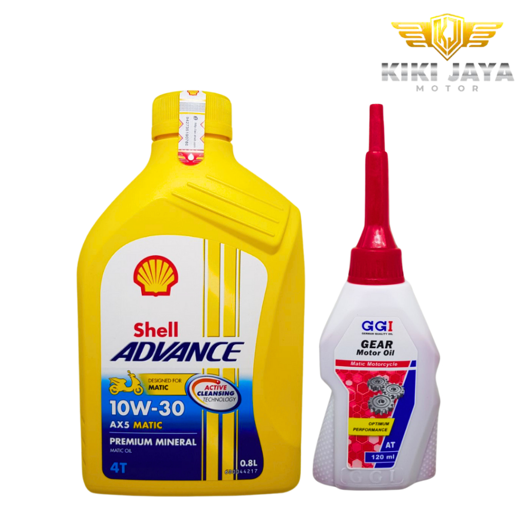 Jual Bundle Oli Motor Shell Advance AX5 Matic 10W-30 0,8 L + Oli Gardan ...