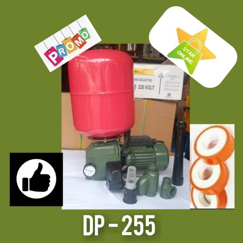 Jual Garansi mesin pompa air jet pump Dab Rocco DP 255 sumur dalam 30 meter kelas nasional 250 ...