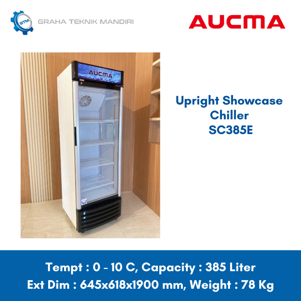 Jual Aucma Upright Chiller 385 Liter SC385E-SBID | Shopee Indonesia