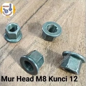 Jual (10pcs) Mur head RX King/ Mur topi tinggi M8 K12 | Shopee Indonesia