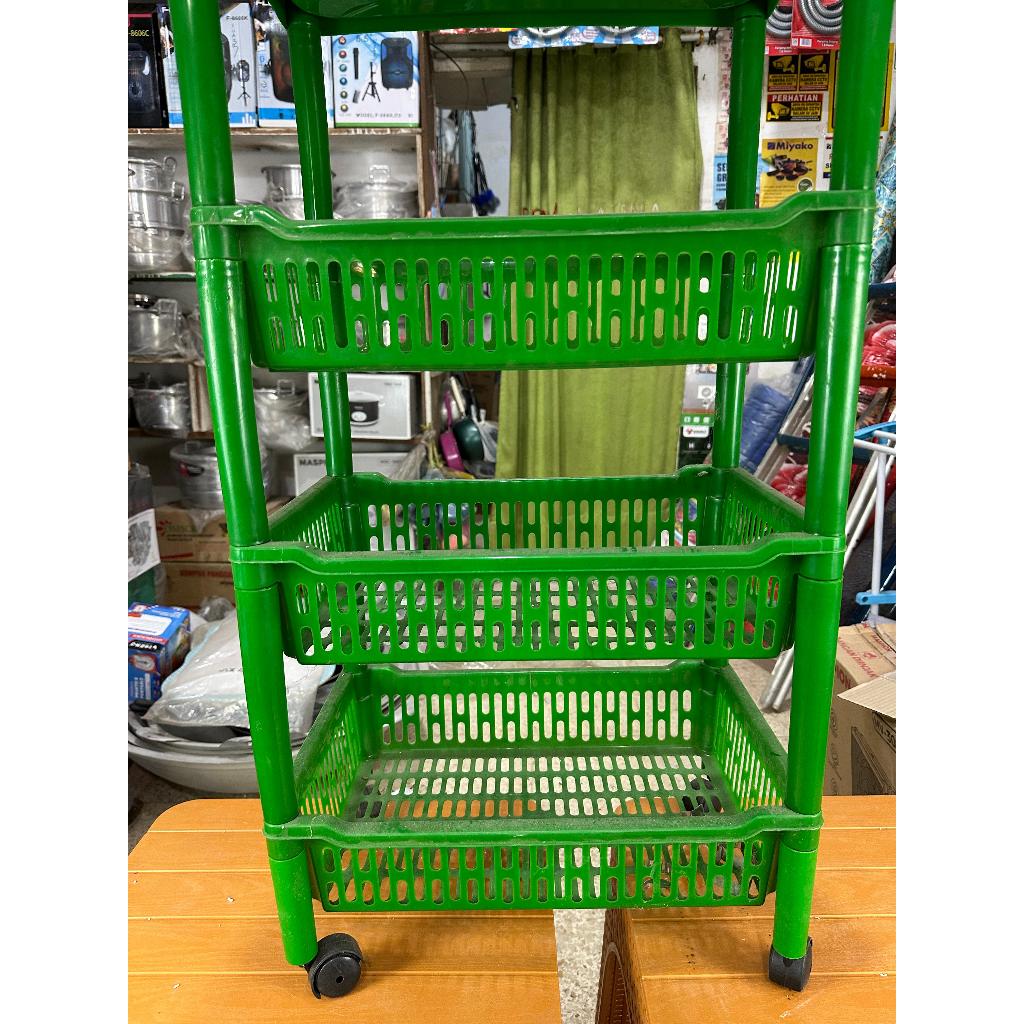 Jual RAK SALON/RAK RODA/MULTIFUNGSI/SERBAGUNA 4 TINGKAT Bahan Plastik ...