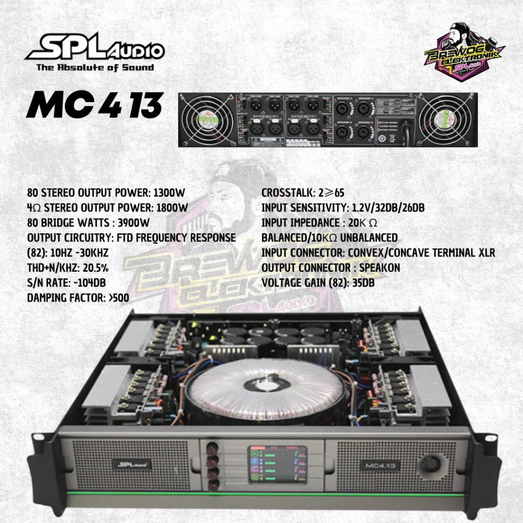Jual POWER SPL MC4.13 CLASS TD 4 CHANNEL ORIGINAL BREWOG SPL AUDIO ...