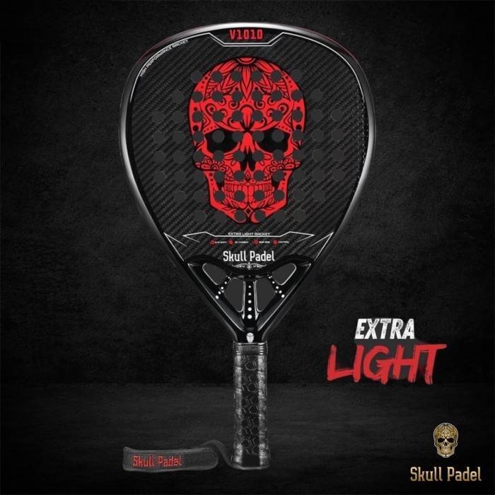 Jual Skull Padel V1010 Red - Extra Light Carbon Raket Padel Racket ...