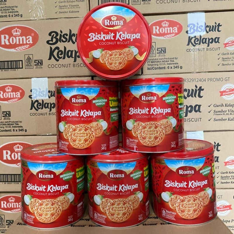 Jual BISKUIT ROMA 1 DUS [ISI 6 PCS] BISKUIT ROMA KELAPA BISKUIT LEBARAN ...
