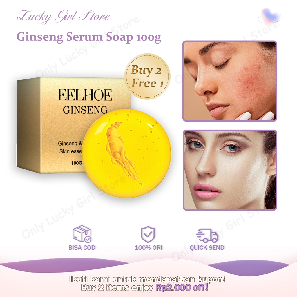 Jual EELHOE 【Beli 2 Gratis 1/COD】Ginseng Serum Soap 100g Deep Cleansing ...