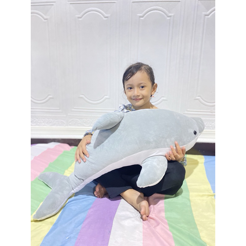 Jual Boneka Ikan Lumba-Lumba Jumbo Bahan Yelvo Lembut / Boneka Dolphin ...