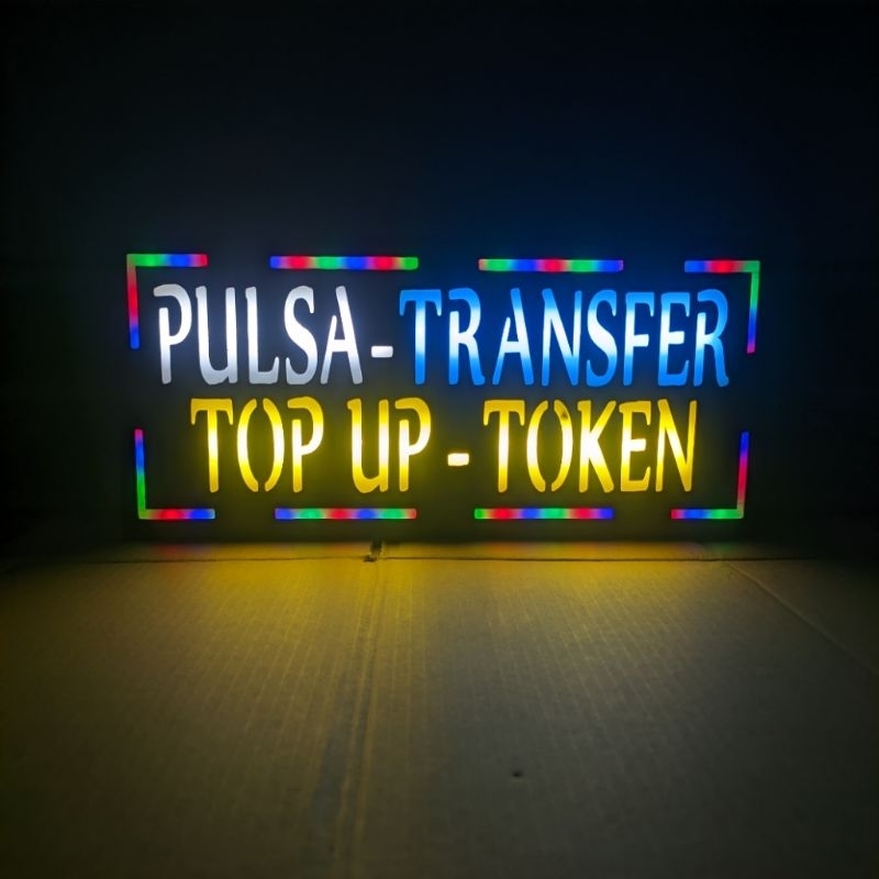Jual Lampu Pulsa Transfer Top Up Token | Lampu Sign | Lampu Led iklan ...