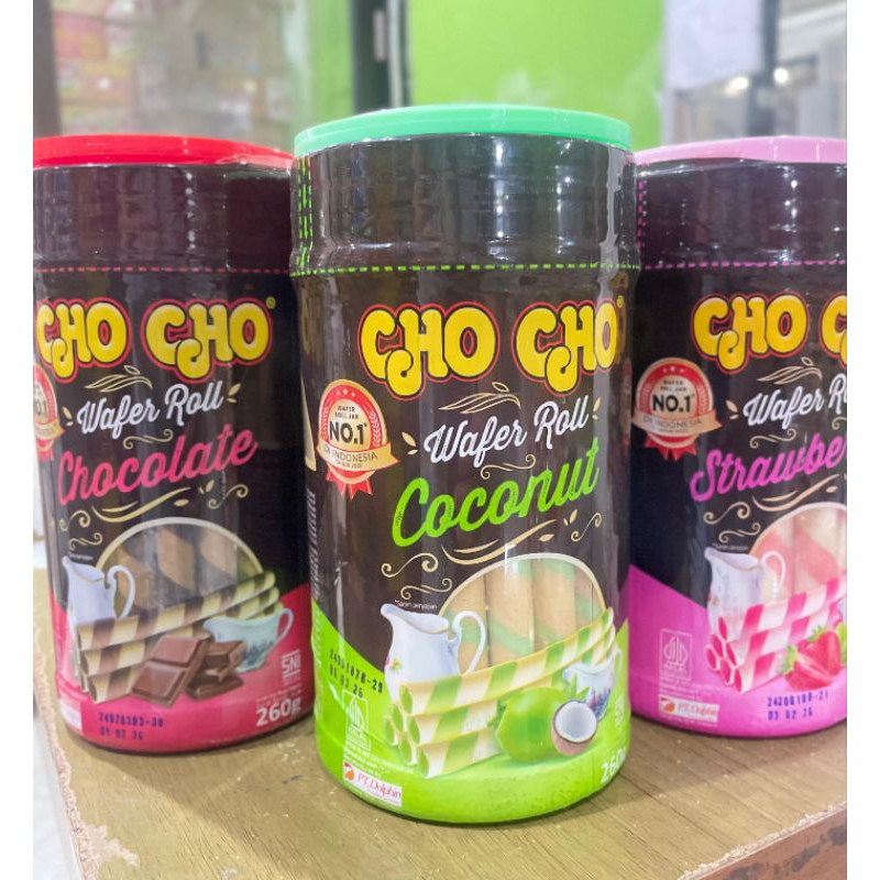 Jual ROTI KALENG CHO CHO WAFER ROLL 260g CHOCHO ASTOR | Shopee Indonesia