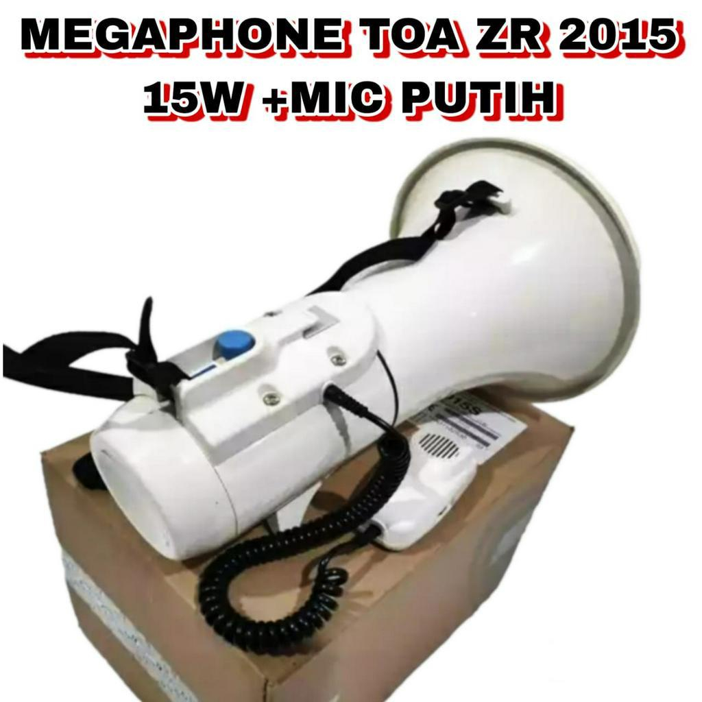 Jual MEGAPHONE TOA ZR-2015 15W + MIC PUTIH (ORIGINAL) | Shopee Indonesia