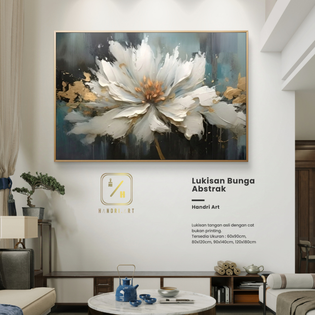 Jual Lukisan Mewah Minimalis Bunga Abstrak.Lukisan Abstrak Mewah ...