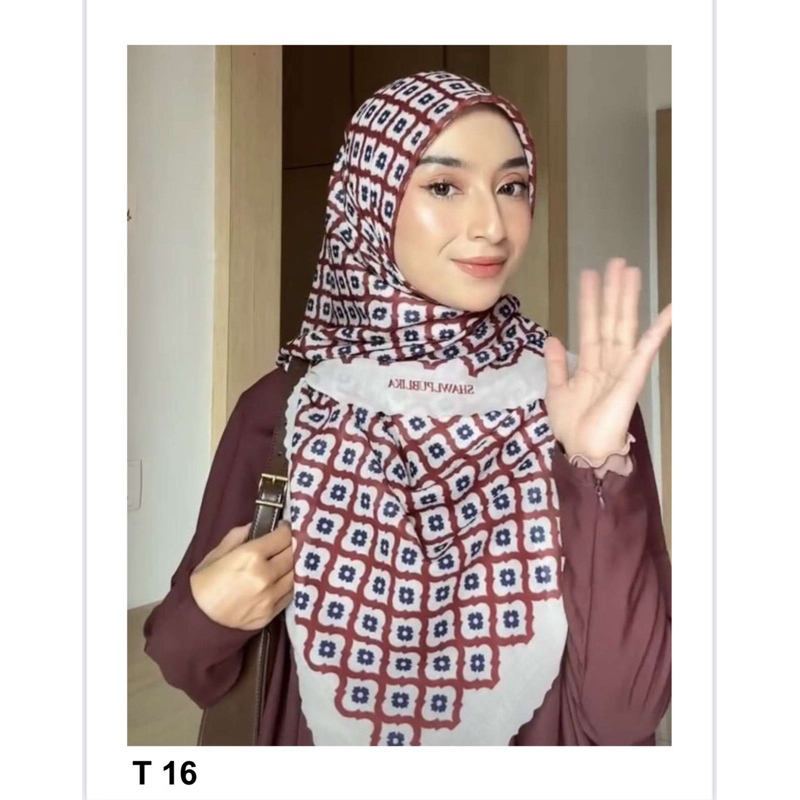 Jual Hafia scarf- jilbab motif- jilbab printed malay- shawl rep*blica malaysia | Shopee Indonesia
