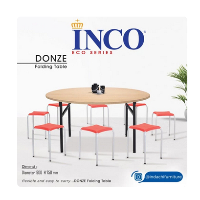 Jual Meja Lipat / Meja Kantin / Meja Makan / Meja Bundar Indachi Inco ...