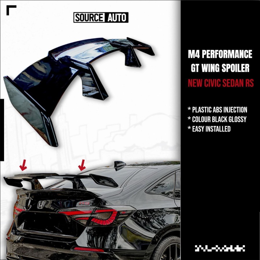 Jual GT WING M PERFORMANCE REAR SPOILER - NEW CIVIC SEDAN RS FE 2022 ...