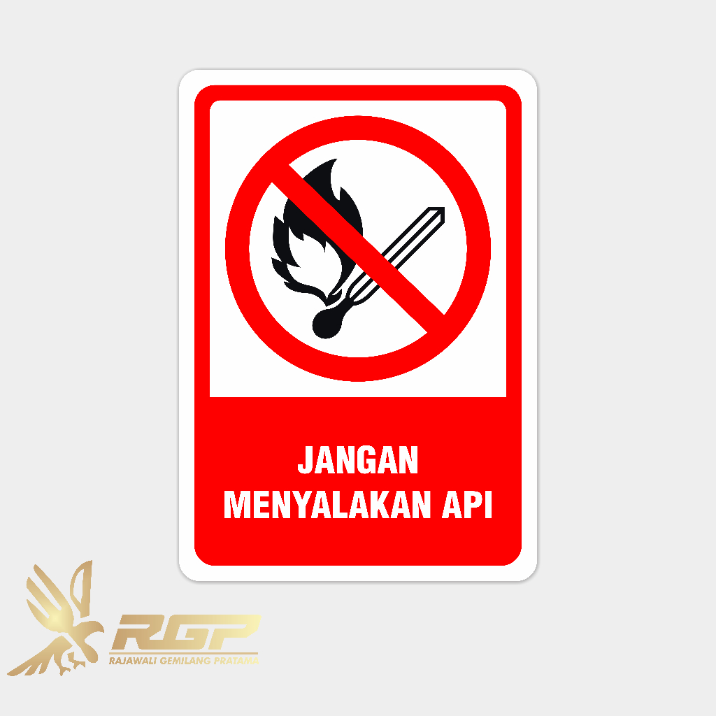 Jual Rambu Dilarang Menyalakan Api - Plat Alumunium | Shopee Indonesia