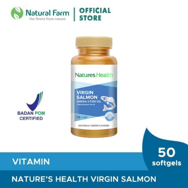 Jual Natures Health Virgin Salmon Omega 3 1080mg - 50 Softgels | Shopee ...