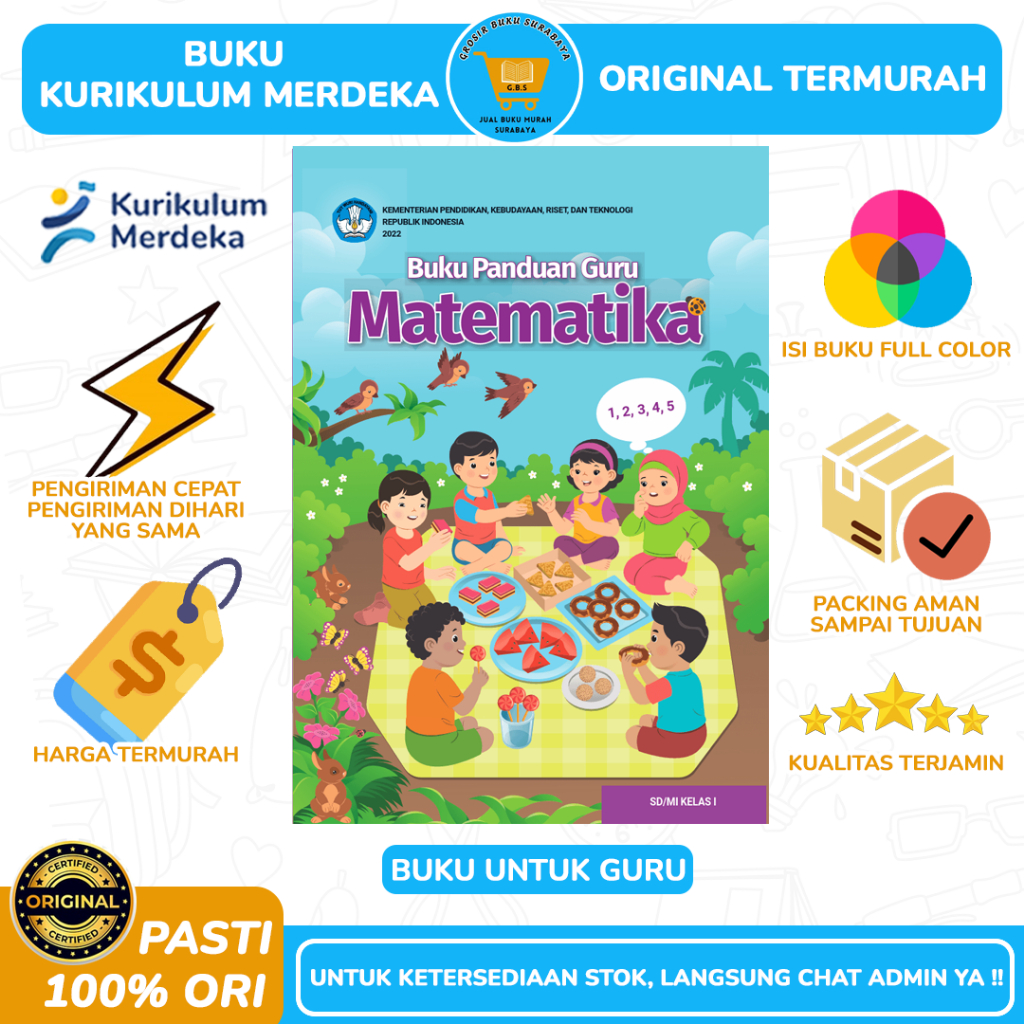 Jual Buku Panduan Guru Matematika Kelas 1 SD - Kurikulum Merdeka | Shopee Indonesia