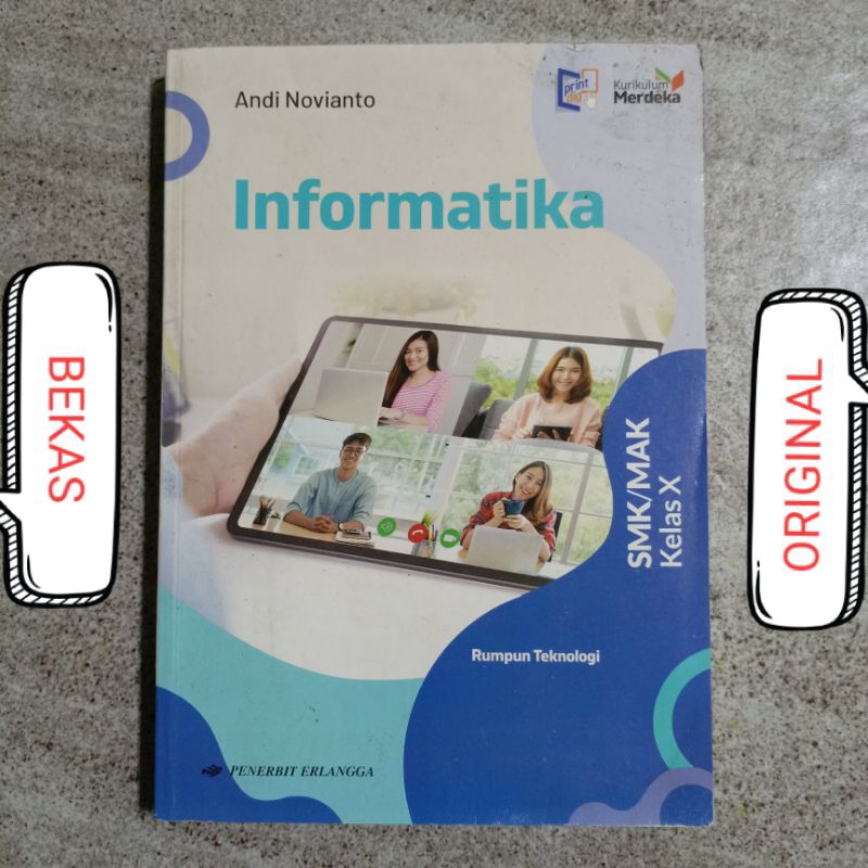 Jual Buku Informatika Kelas X 10 1 I SMK MAK Penerbit Erlangga Kurikulum Merdeka Rumpun ...