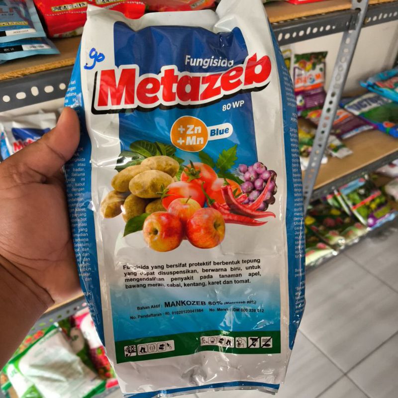 Jual FUNGISIDA METAZEB 80 WP +ZN +MN(WARNA BIRU 800 GRAM) | Shopee ...