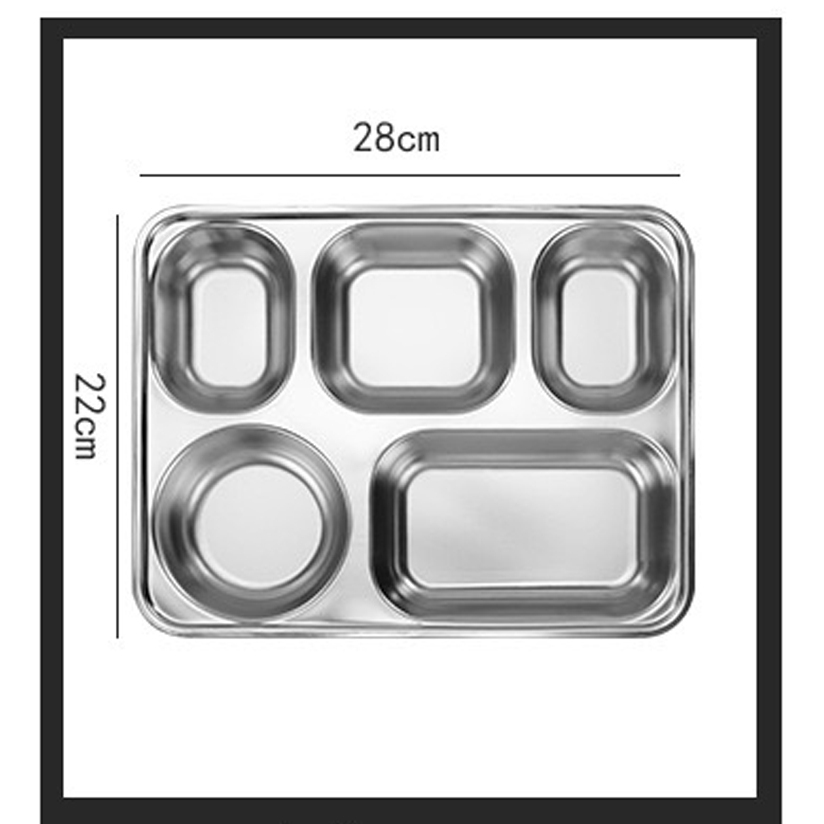 Jual Food Tray Stainless Steel 304| Ompreng| Piring Makan Nampan Besi ...
