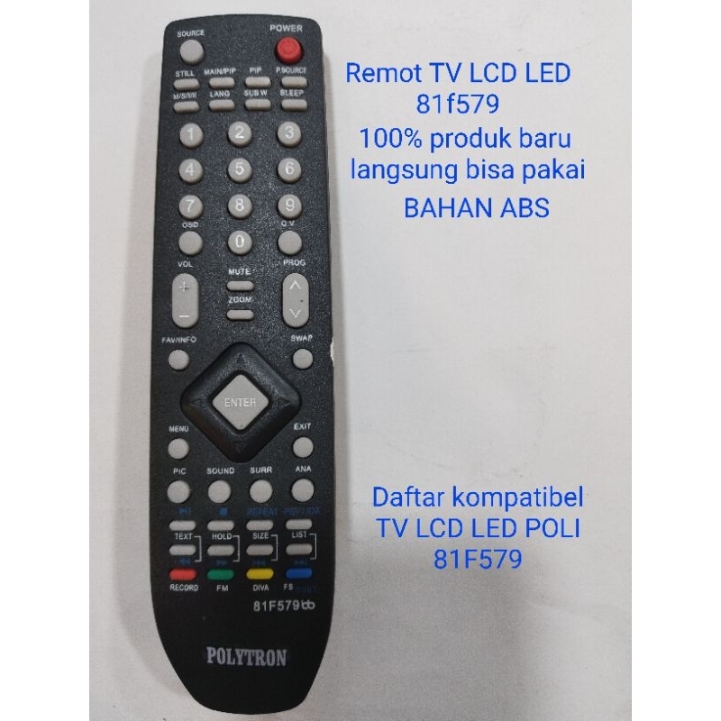 Jual REMOT REMOT TV LCD LED POLYTRON 81F579 | Shopee Indonesia