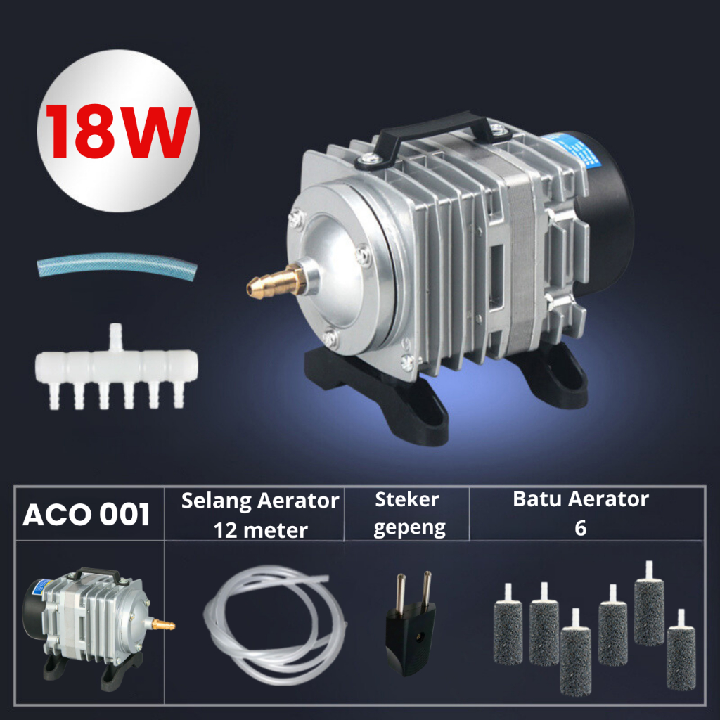 Jual Pompa Aerator Kolam ACO 001 Elektromagnetik Pump Pompa Udara ...