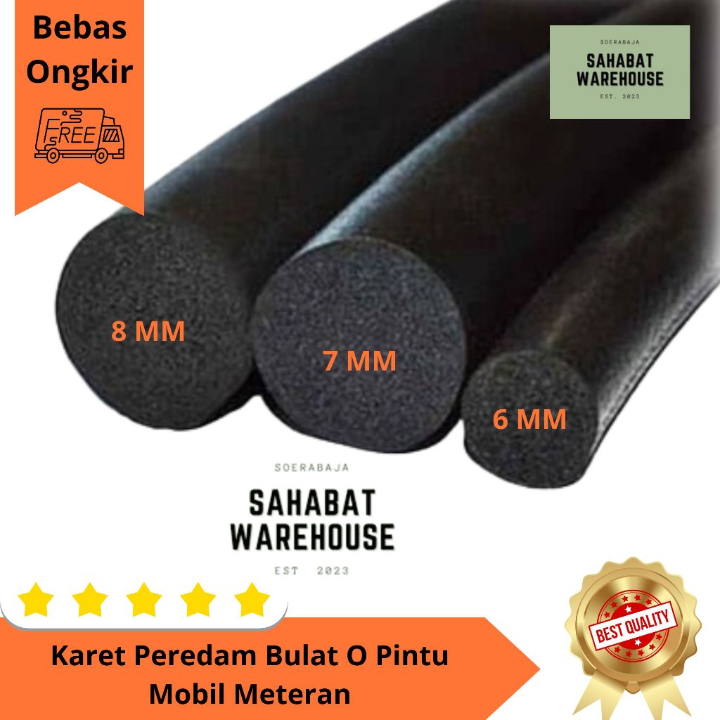 Jual Karet Peredam Bulat O Pintu Mobil Meteran - 6MM,7MM,8MM | Shopee ...