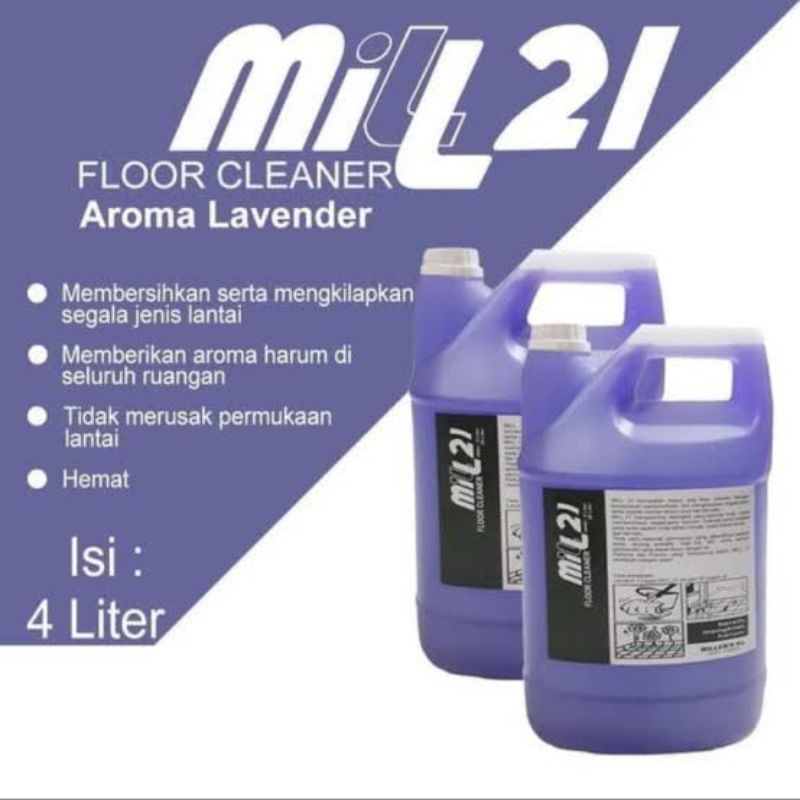 Jual Floor Cleaner Pembersih Lantai Mill 21 ( Jerigen 4L ) | Shopee ...