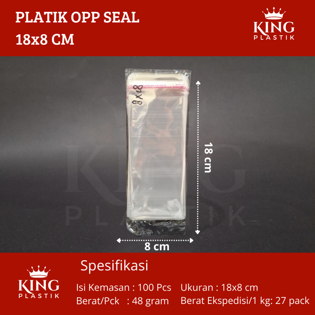 Jual Plastik Opp 8x18 Seal Bening Isi 100 Lembar / Plastik Lem Rekat Risol Sendok Isi 100 Lembar ...