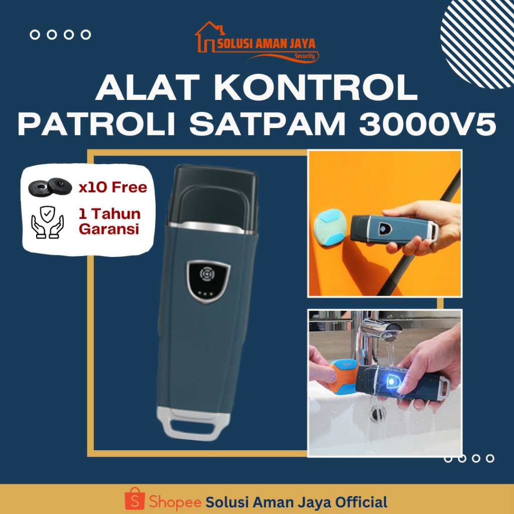 Jual Alat Kontrol Patroli Satpam SAJ-3000V5 | Shopee Indonesia