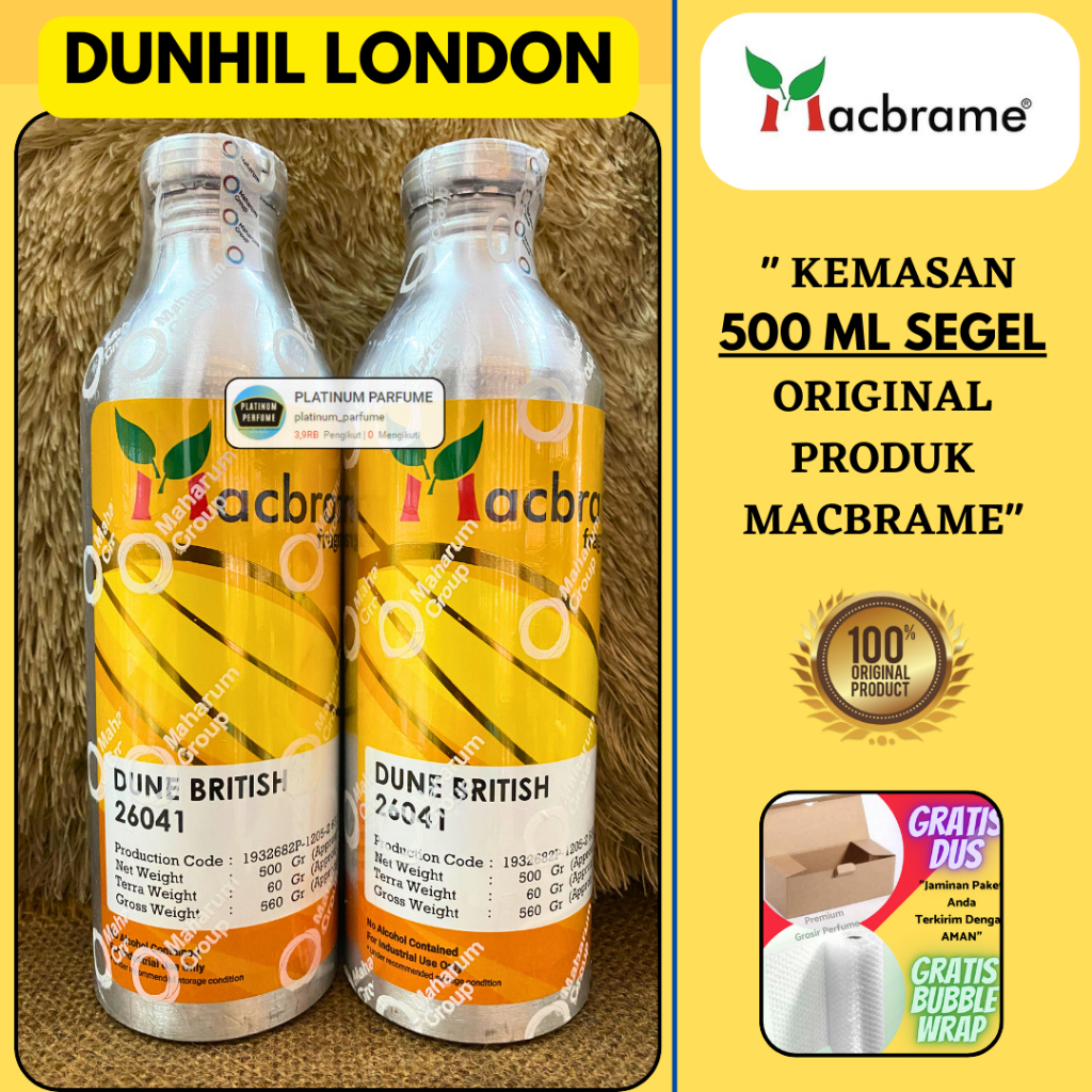 Jual Bibit Parfum DUNHIL LONDON ( Dune British ) 500 ML SEGEL Alumunium ...