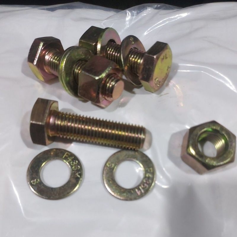 Jual Baut M20x70 Full Thread A325 Baja Set Ring Plat Double Baut M20x70 ...