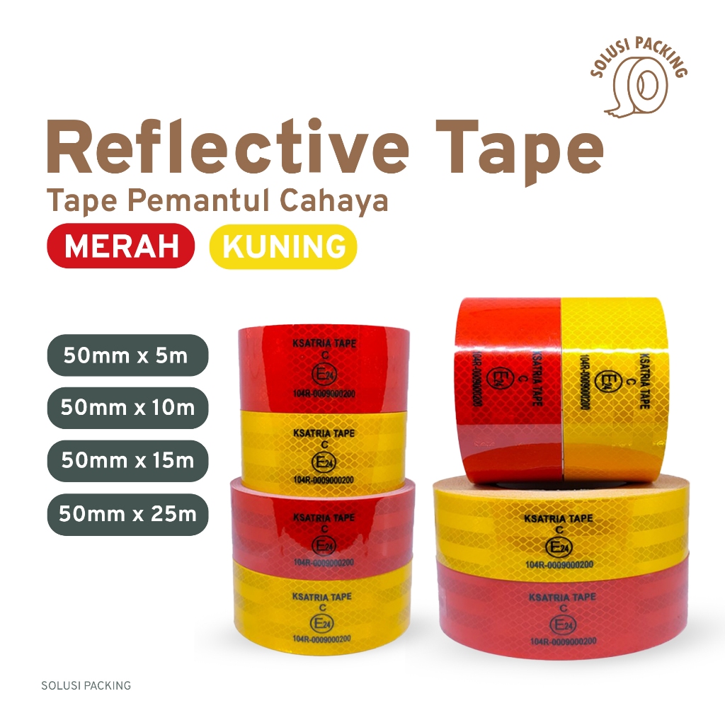 Jual Stiker Reflektor Ksatria / Scotlight Merah Kuning Uji Kir Dishub ...