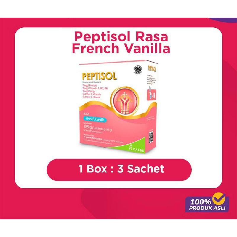 Jual PEPTISOL RASA FRENCH VANILLA 180gram | Shopee Indonesia