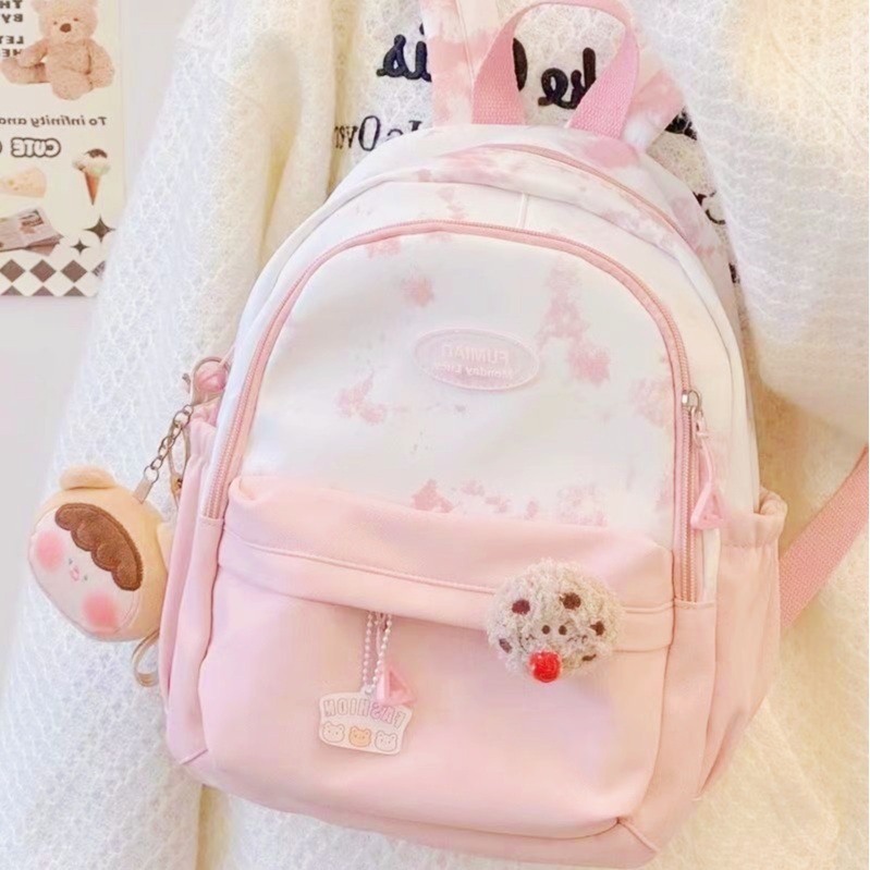 Jual 【Aesthetic】Tas Ransel Wanita Lucu Pink Mini Tahan air bahan tinggi ...