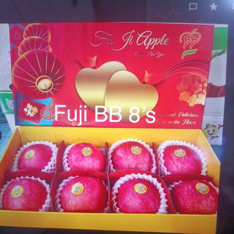 Jual Hampers buah Apel Fuji BB isi 8pcs /parcel Imlek Chinese New year ...
