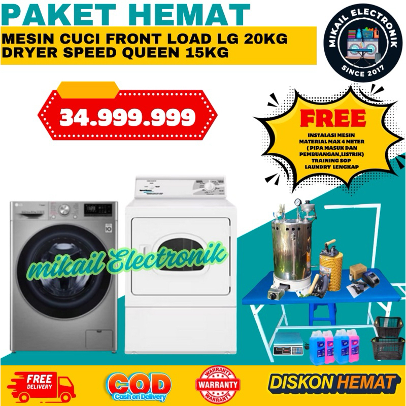 Jual PAKET USAHA LAUNDRY HEMAT LENGKAP MESIN CUCI LG 20 KG | Shopee ...