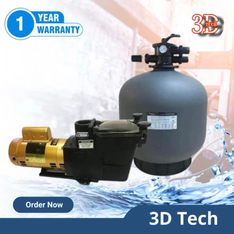 Jual Paket Pompa Hayward Superpump 1,5HP + Sand Filter Emaux P500 Mesin Pompa Kolam Renang ...