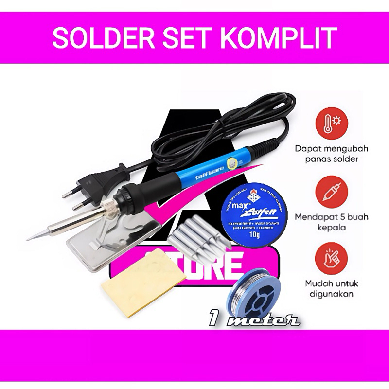 Jual TAFFWARE 936 SOLDER IRON TEMPERATURE 60W SET TIMAH LOTFET | Shopee Indonesia