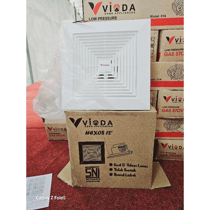 Jual Kipas Hexos Fan 12 Inch Vioda HF12" Spesifikasi :Tegangan 220V AC ...