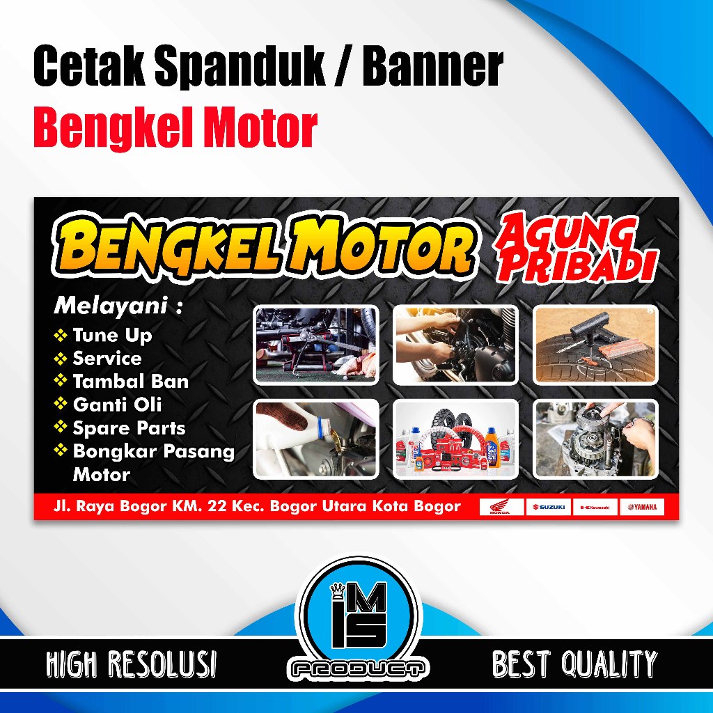 Jual cetak spanduk banner bengkel motor | Shopee Indonesia